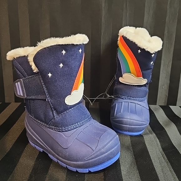 Cat & Jack | Shoes | Girls Us 9 Cat Jack Snow Warm Winter Rainbow Boots ...
